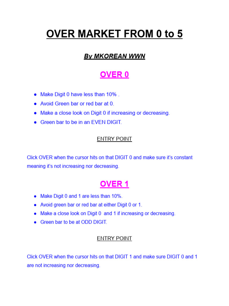 Over Market From 0 To 5 | PDF