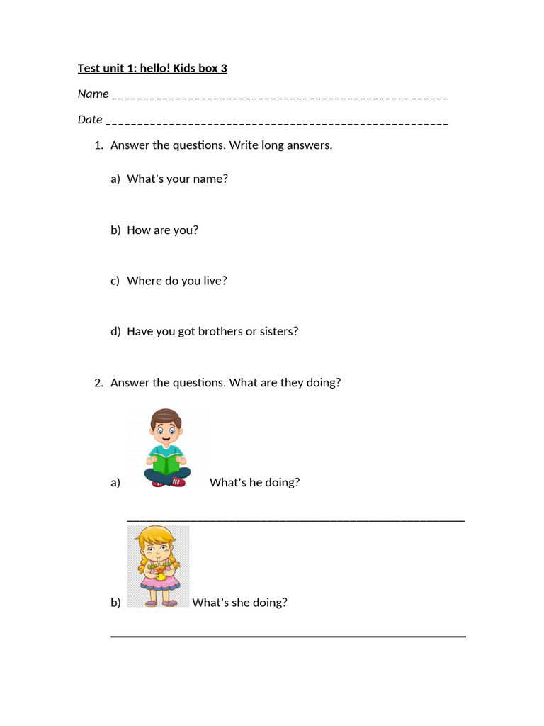 Test unit 1 kb3 | PDF