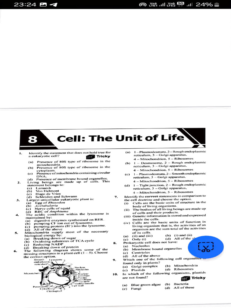 Cell Unit Dish A | PDF | Cell (Biology) | Endoplasmic Reticulum