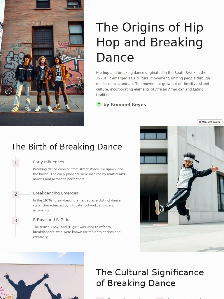 The-Origins-of-Hip-Hop-and-Breaking-Dance | PDF | Hip Hop Music | Musical Subcultures