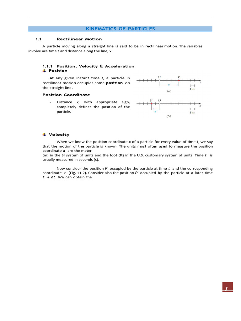 Dynamics Part 1 | PDF | Acceleration | Velocity