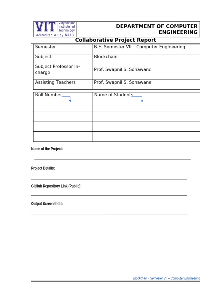 Blockchain Collaborative Project Format | PDF | Art | Technology & Engineering