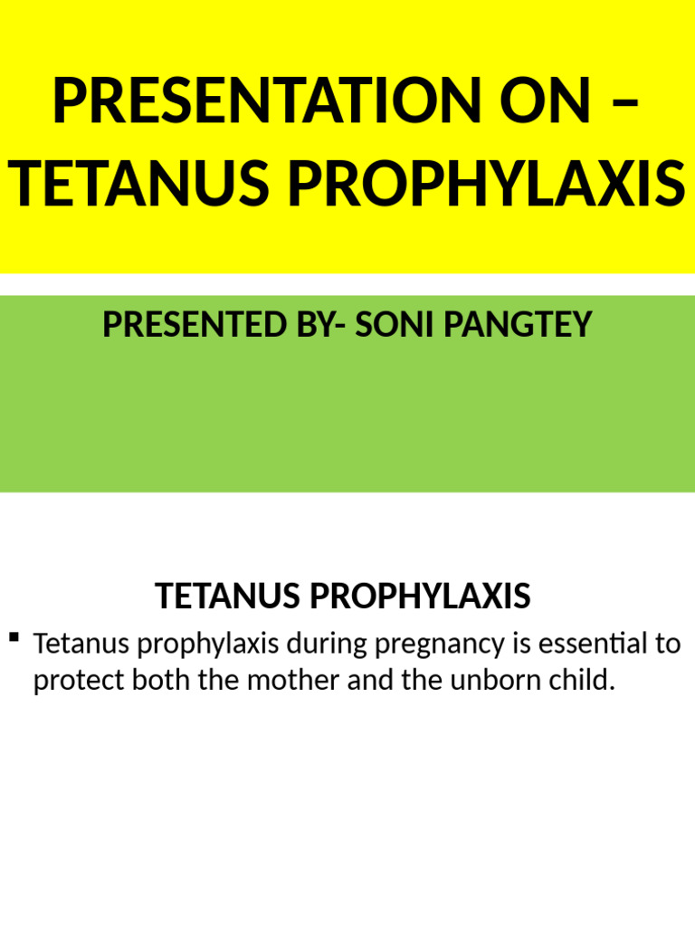 Tetanus Vaccine Guide for Pregnant Women | PDF | Self-Improvement ...