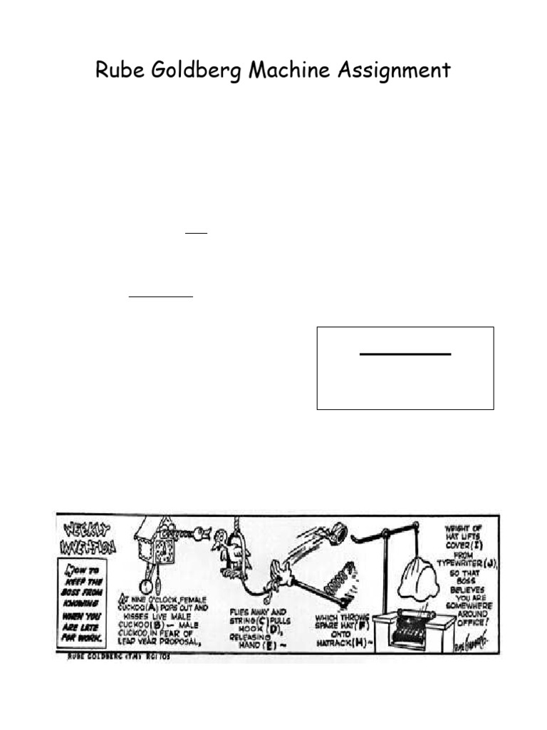 Rube-Goldberg-Machine-Assignment-and-Grading-Rubric-1-1 | PDF | Machines | Mechanical Engineering