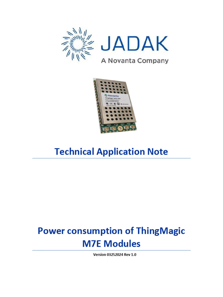 ThingMagic M7E Power App Note | PDF | Decibel | Antenna (Radio)