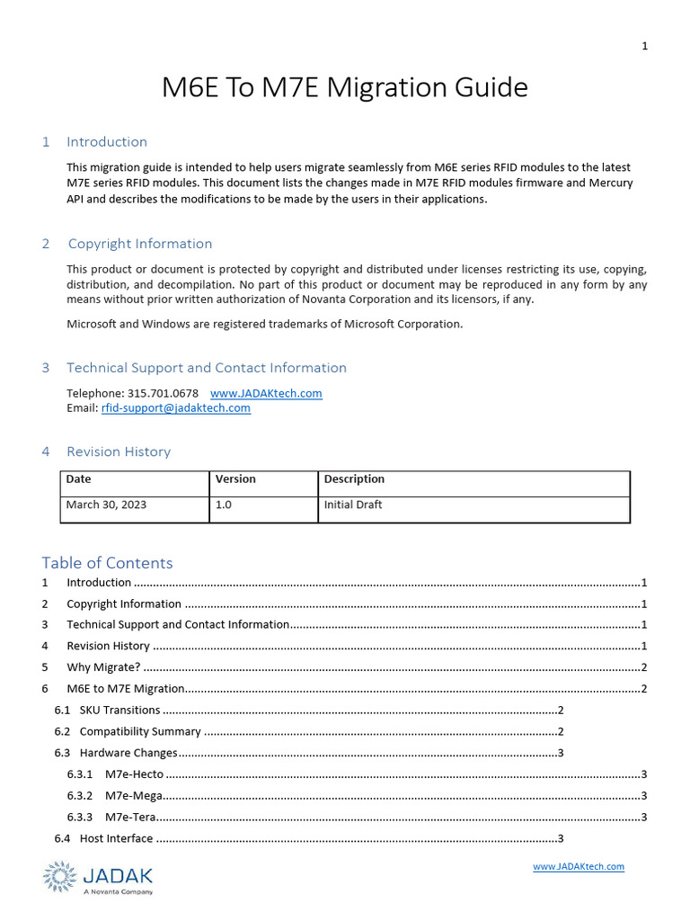 ThingMagic M6e To M7e Migration Guide | PDF | Software | Computer Science