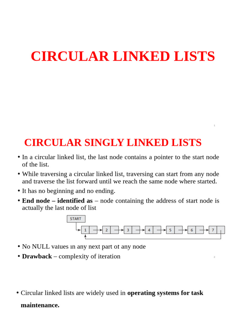 Module 2.3 Circular LL(Single &Double) | PDF | Pointer (Computer Programming) | Algorithms And ...