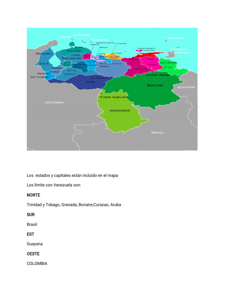 Mapa Político y División de Venezuela | PDF