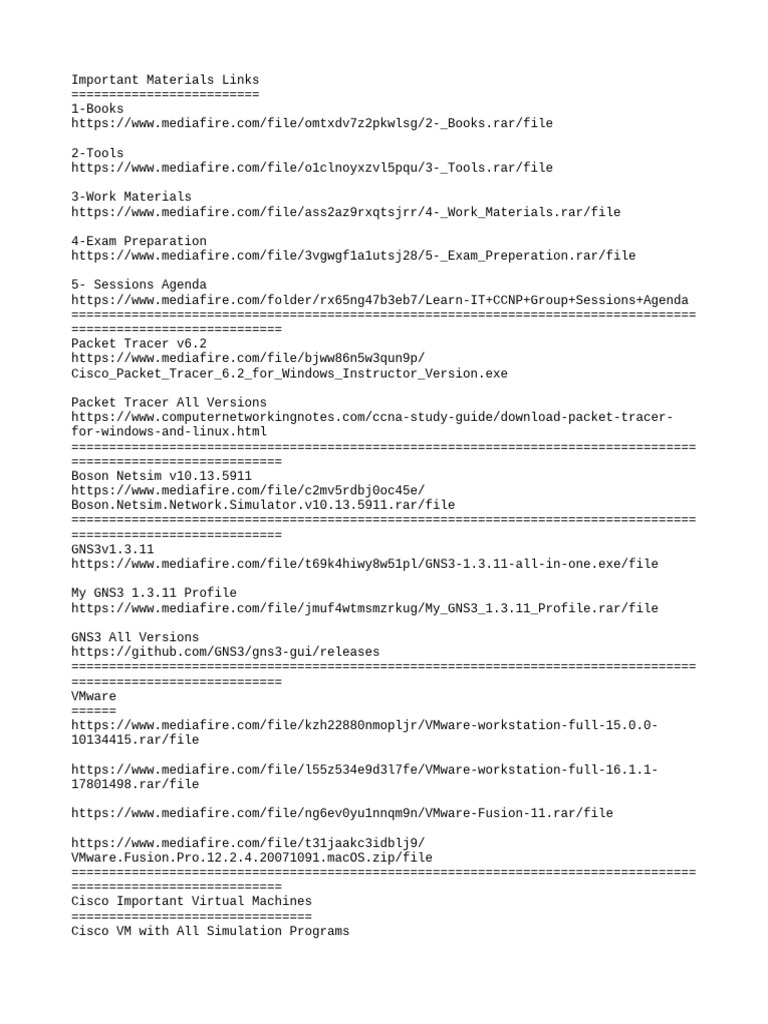 CCNP Enterprise Materials Links Learn IT | PDF | System Software ...