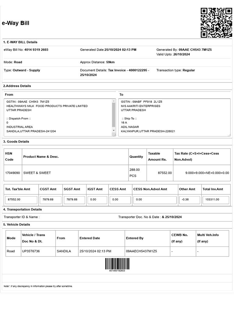 E-Way Bill | PDF | Economy Of India | Governance