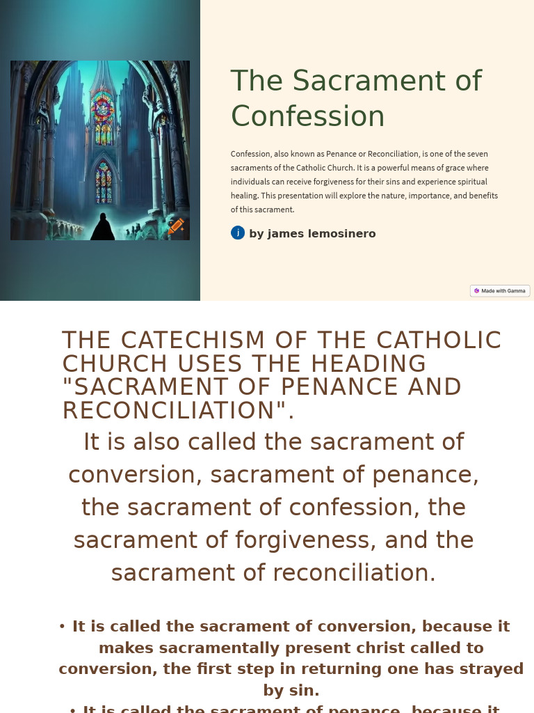The Sacrament of Confession Explained | PDF | Penance | Confession ...