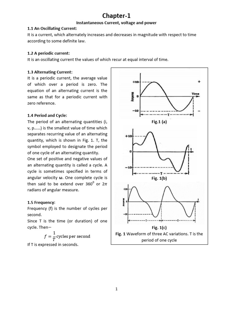 AC-Chapter-1 | PDF | Electrical Impedance | Inductance
