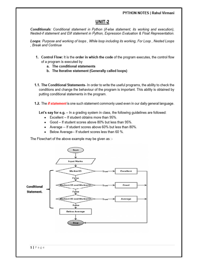 Python Conditional and Looping Statements | PDF | Control Flow | Software Engineering