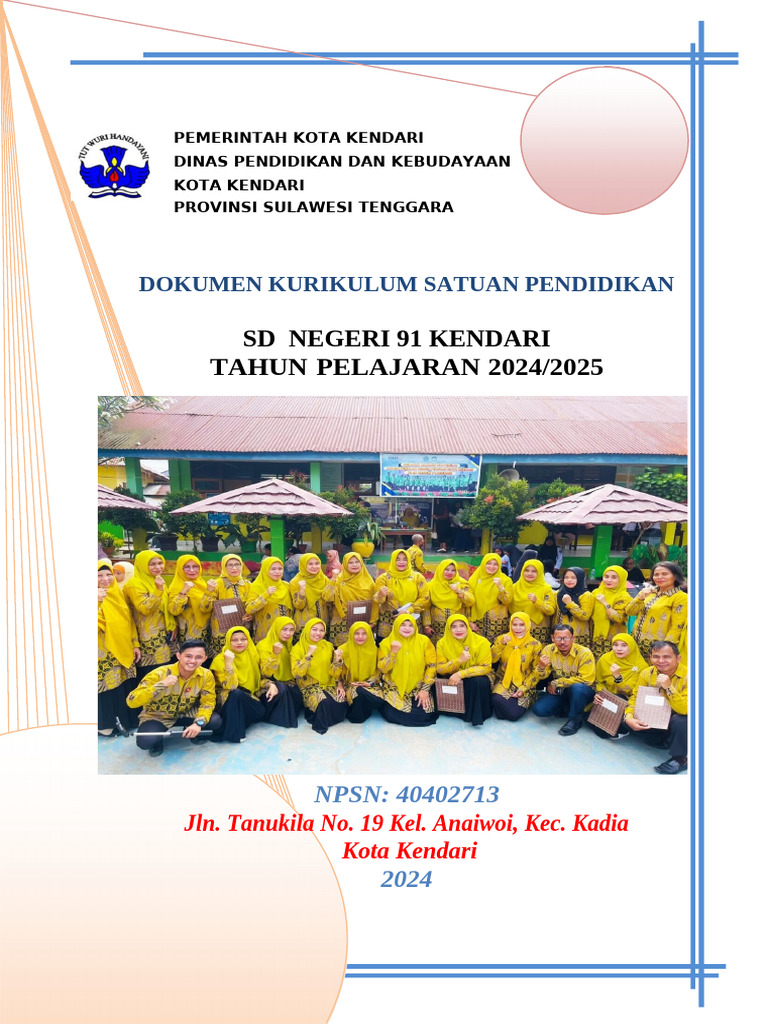 Lembar Pengesahan KSP SDN 91 Kendari | PDF