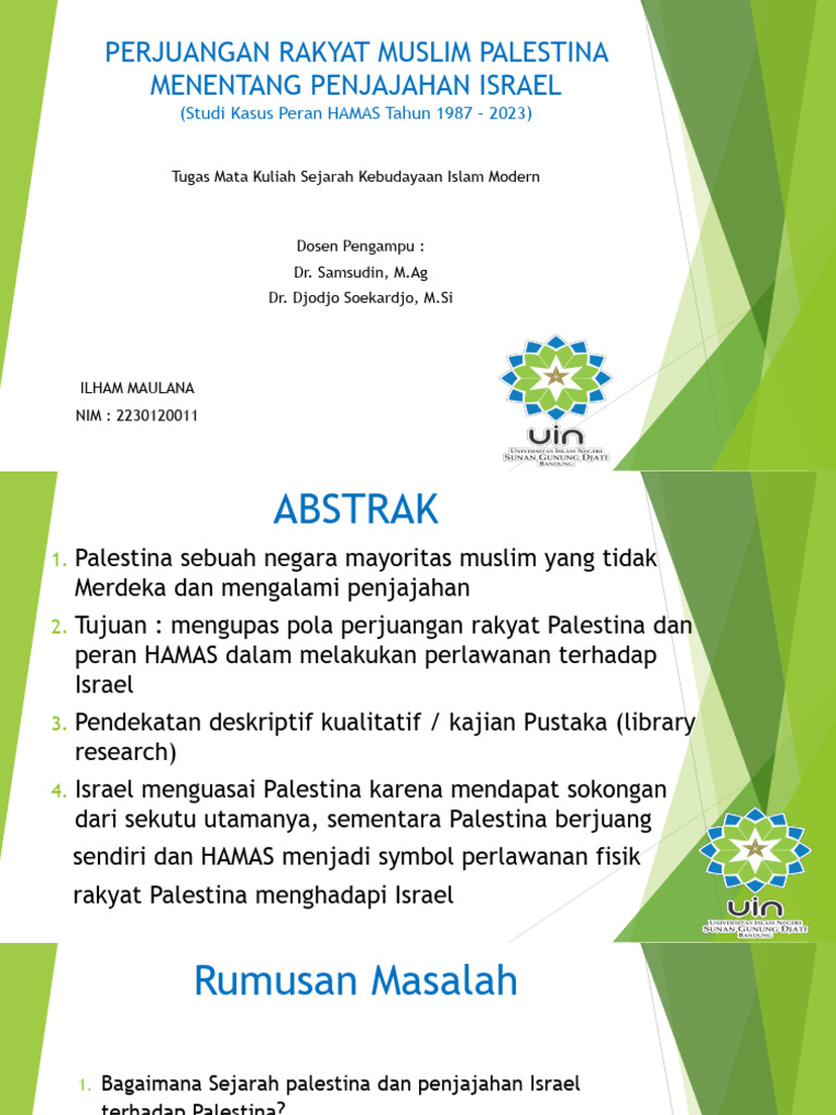 Perjuangan Rakyat Palestina | PDF