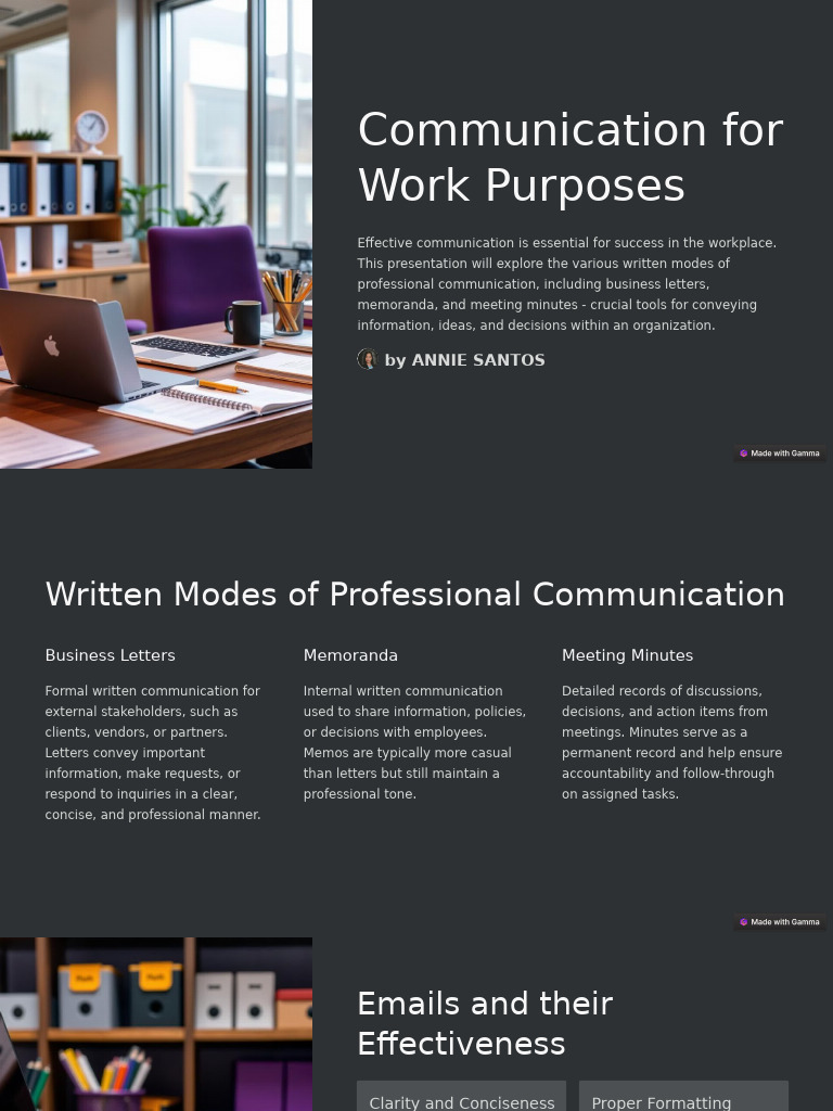 Communication For Work Purposes | PDF | Communication | Memorandum