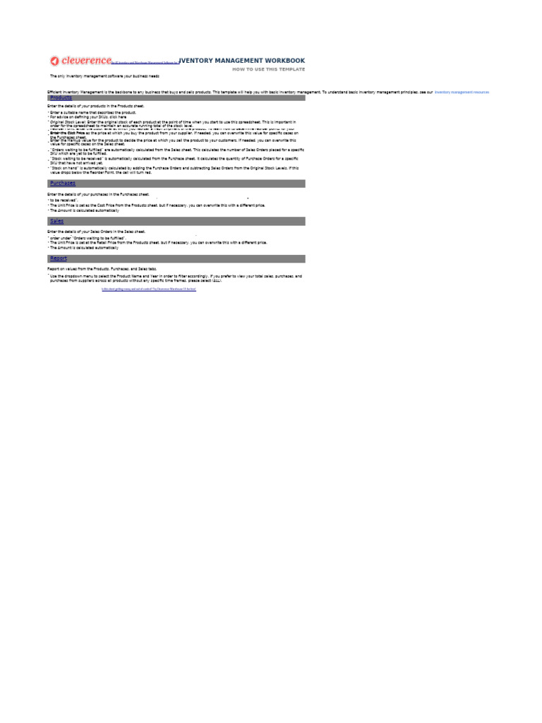 Inventory Management Excel Template For7excel | PDF | Inventory ...