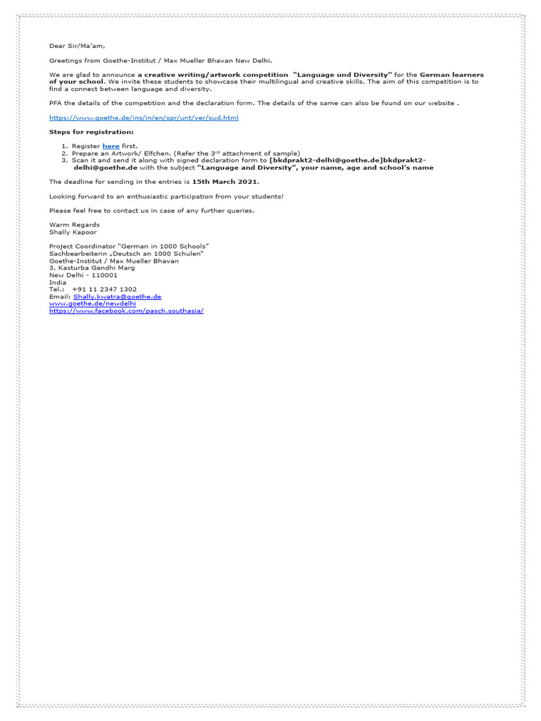 Creative Writing Competition | PDF