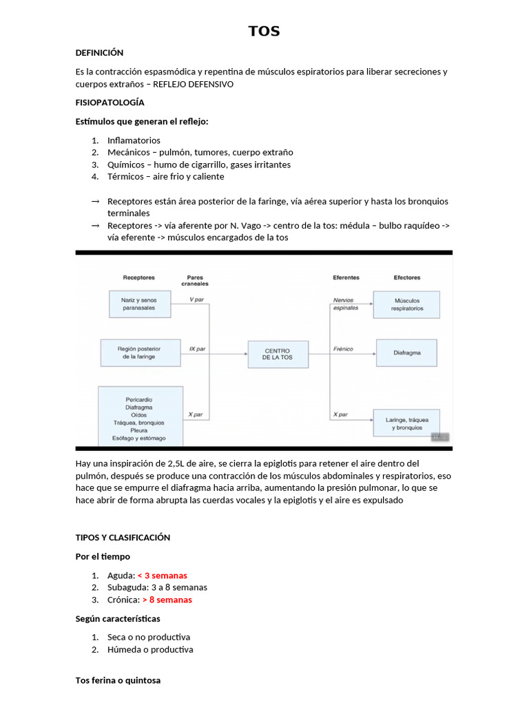 TOS | PDF | Tos | Enfermedades respiratorias