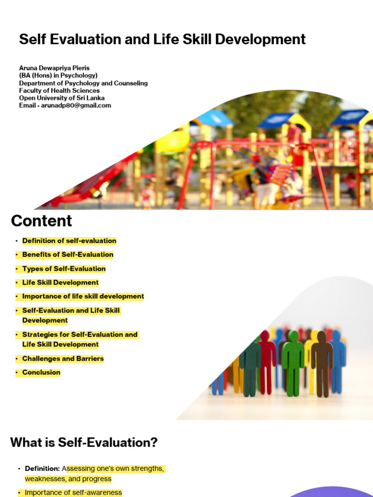 Self Evaluation and Life Skill Development | PDF | Evaluation ...