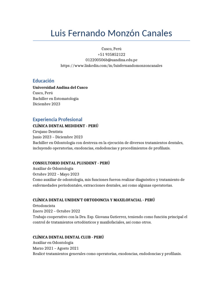 CV Luis Fernando Monzon Canales Actualizado ConFormato | PDF