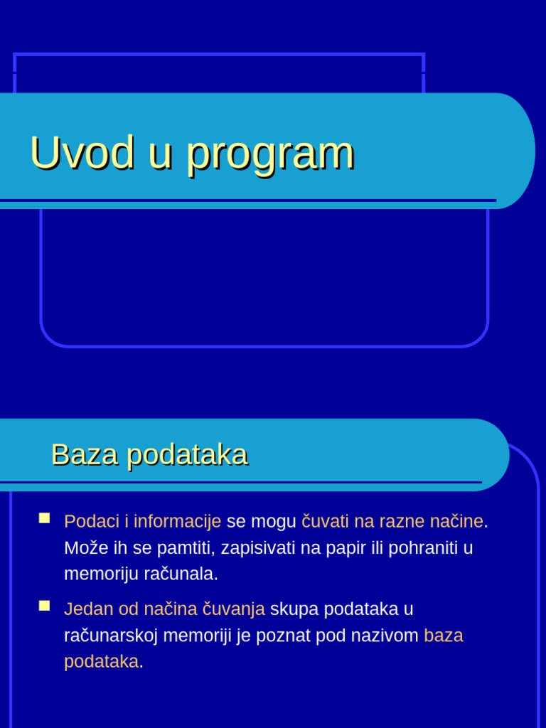 Uvod U Access 1 | PDF
