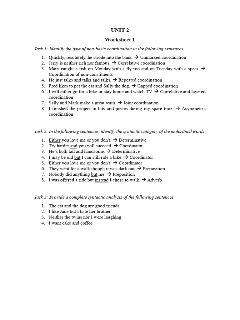 Tasks_1_key_043901 | PDF | Syntax | Linguistic Typology