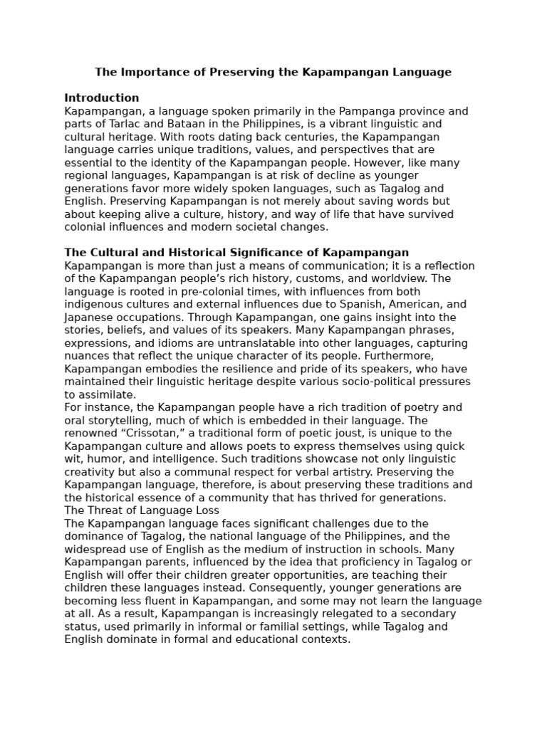 Kapampangan Language | PDF | Linguistics | Human Communication