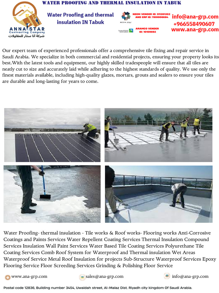 Water Proofing & Insulation Services Tabuk | PDF | Tile | Building ...