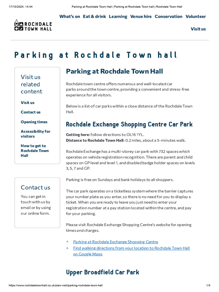 Parking at Rochdale Town Hall - Parking at Rochdale Town Hall ...