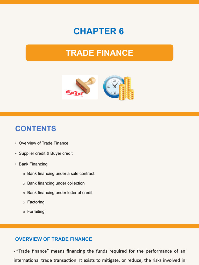 Understanding Trade Finance Options | PDF | Factoring (Finance ...