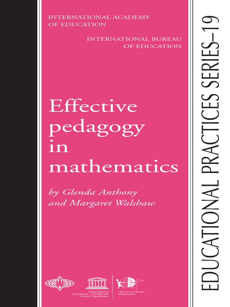 Effective Pedagogy in Mathematics | PDF | Thought | Teachers