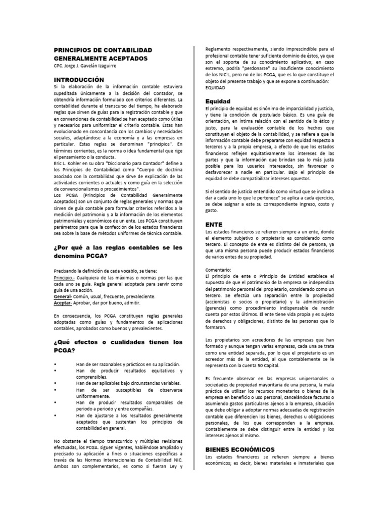 Lectura PCGA | PDF | Contabilidad | Depreciación