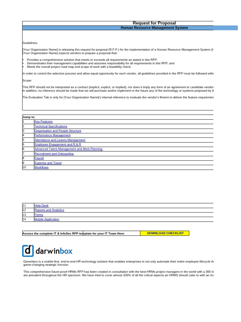 Complete HRMS RFP | PDF | Request For Proposal | Employment