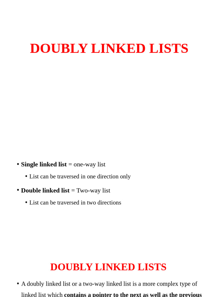 Module 2.1 Doubly Linked List | PDF | Pointer (Computer Programming) | Computer Data