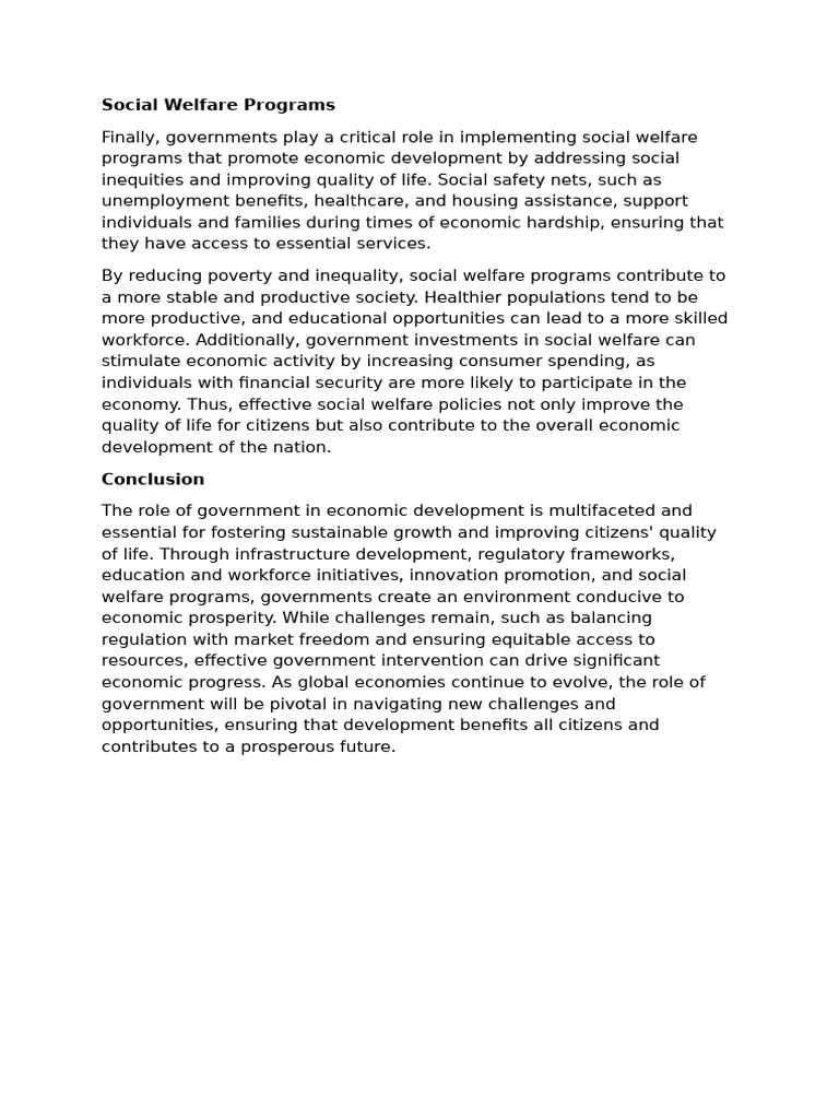 Understanding Social Welfare Programs | PDF