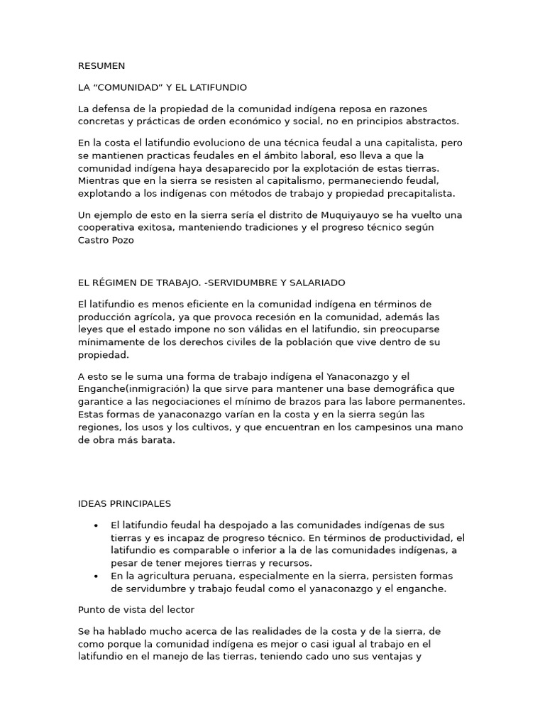 La Comunidad y El Latifundio | PDF | Tecnología e ingeniería La Comunidad y El Latifundio | PDF | Tecnología e ingeniería