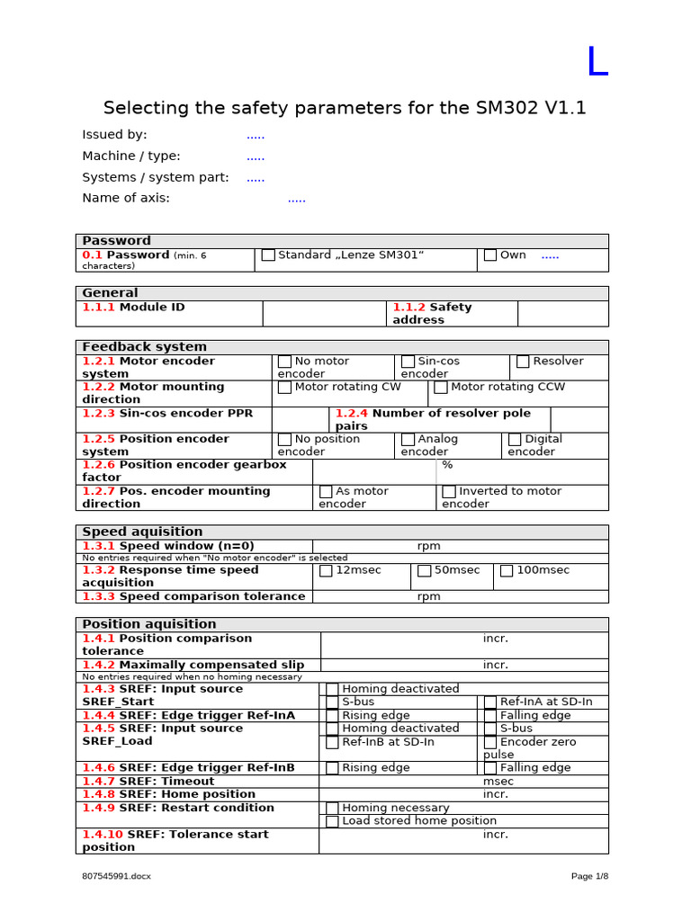 Safety Parameter Definitions for SM302 | PDF | Electronics | Electrical ...