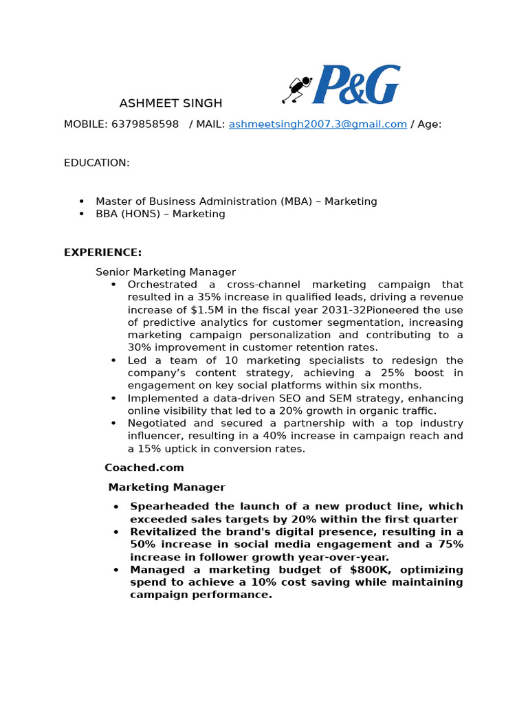Ashmeet Singh Resume | PDF | Marketing | Search Engine Marketing