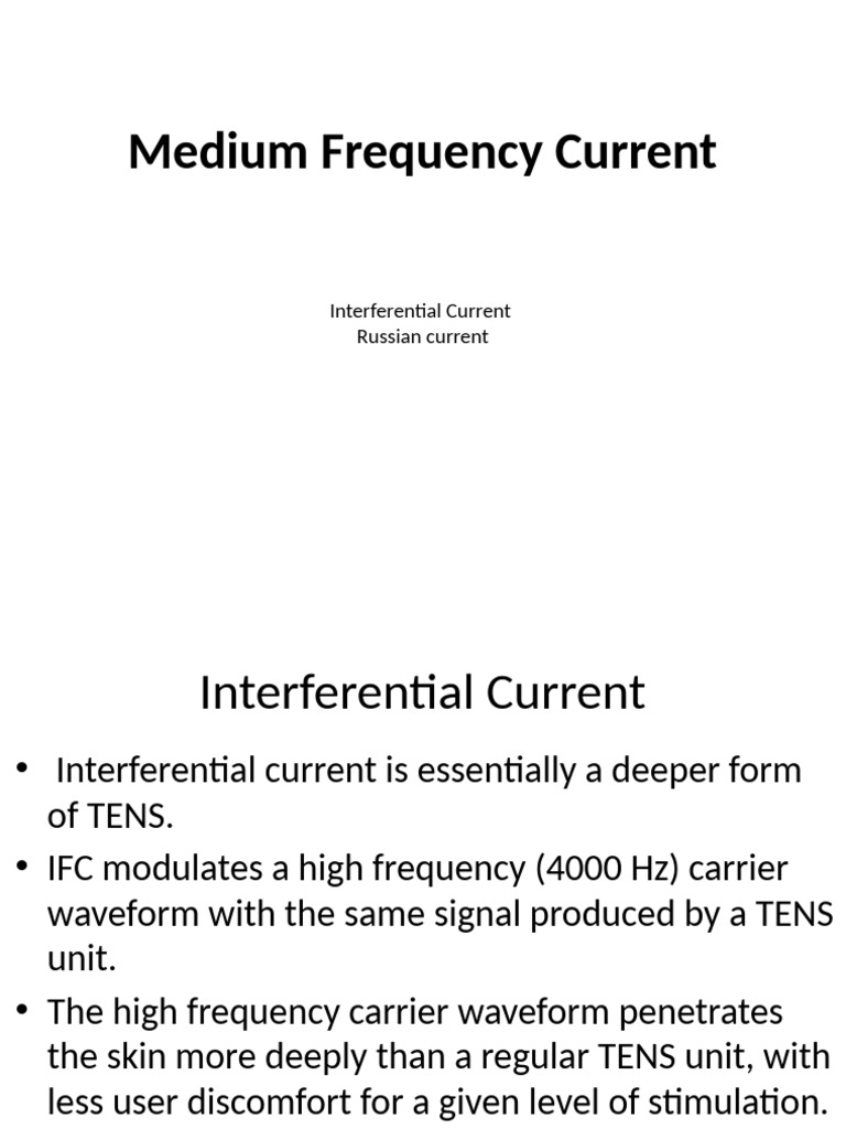 Medium Frequency Current | PDF