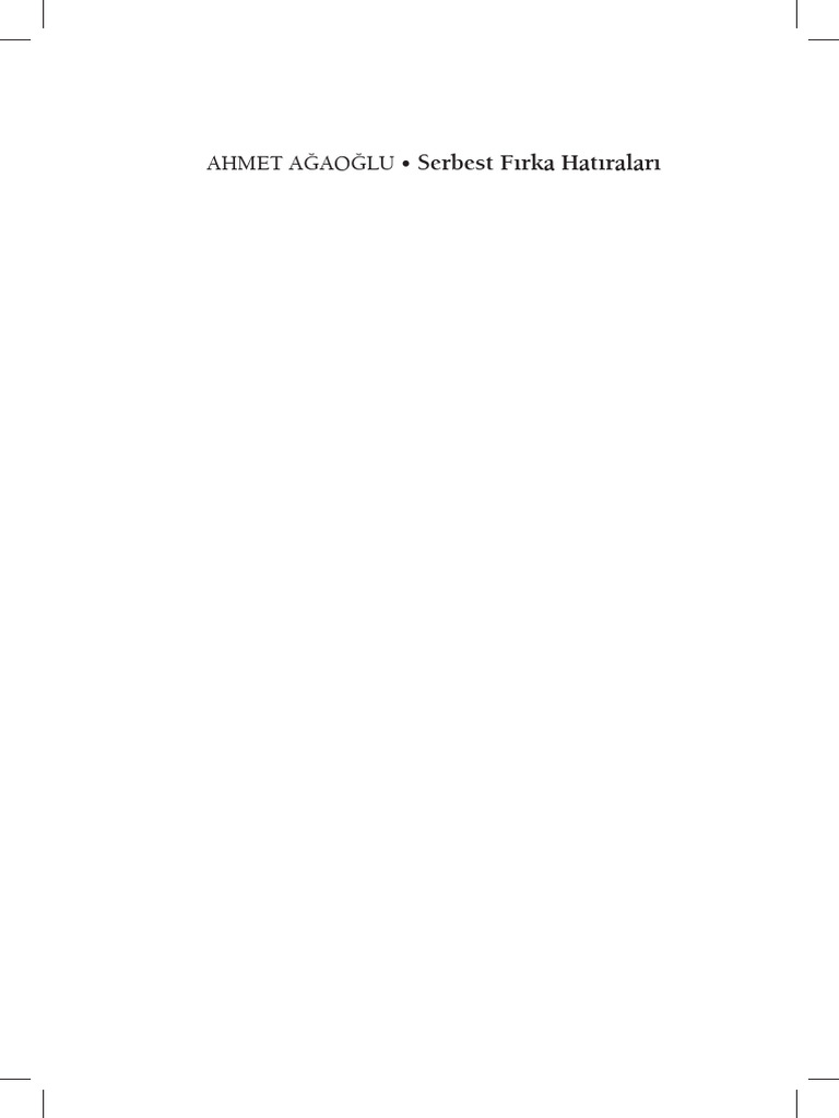 Serbest Firka Hatiralari | PDF