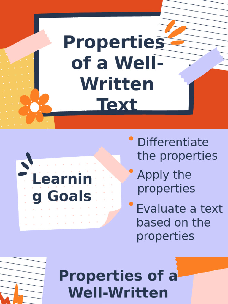 Properties of A Well Written Text | PDF | Coronary Artery Disease ...