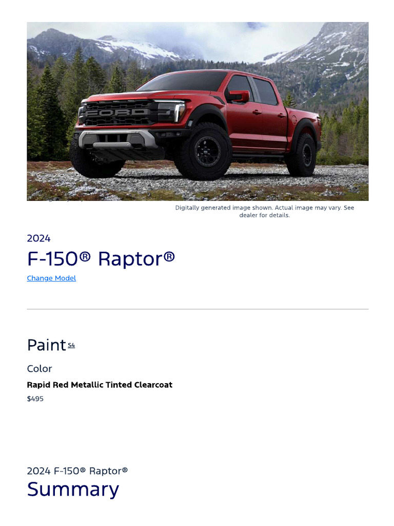 FORD F-150 Raptor Fiche Technique | PDF