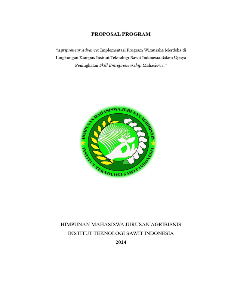 Proposal Pengajuan Kegiatan | PDF
