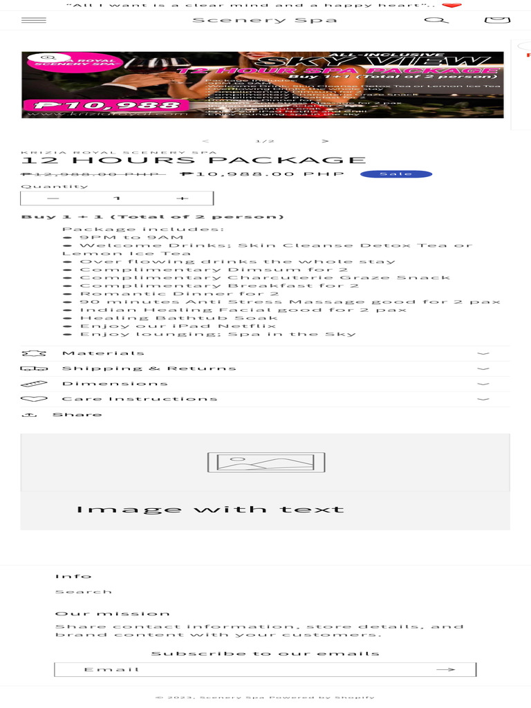 12 HOURS PACKAGE – Scenery Spa | PDF