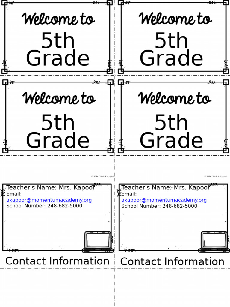 5th Grade PowerPoint Back To School Flipbook | PDF | Self-Improvement