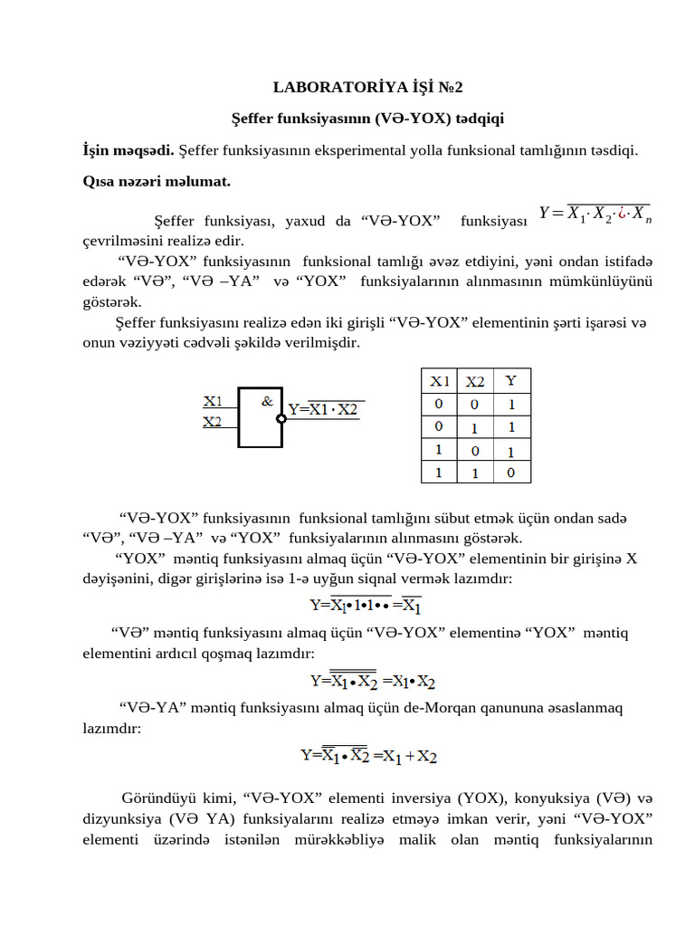 Laboratoriya Işi N2 | PDF