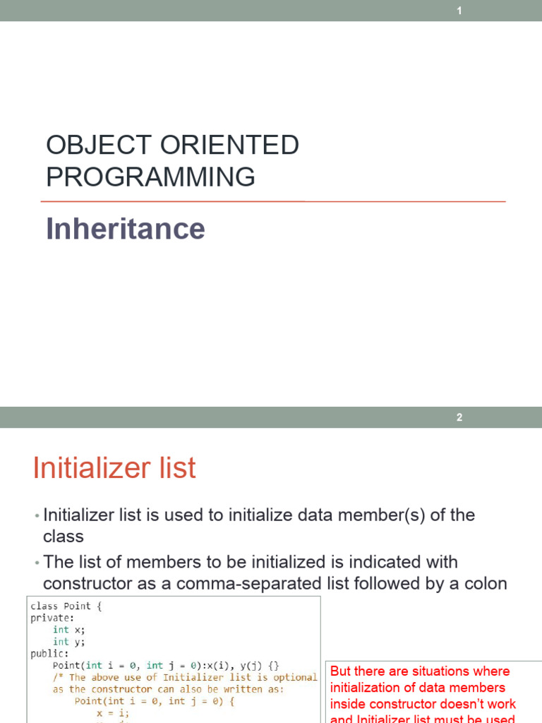 05 And 6 Inheritance A Pdf Inheritance Object Oriented