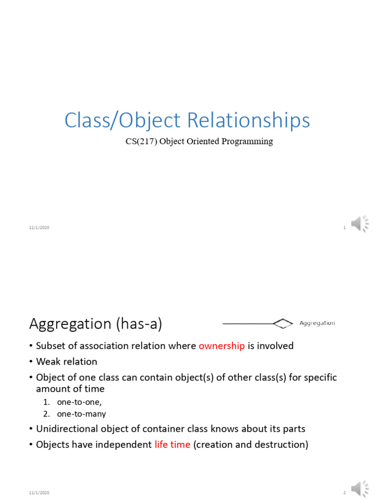 4 Edited Class Relationships Aggregation Composition Pdf Pointer Computer Programming
