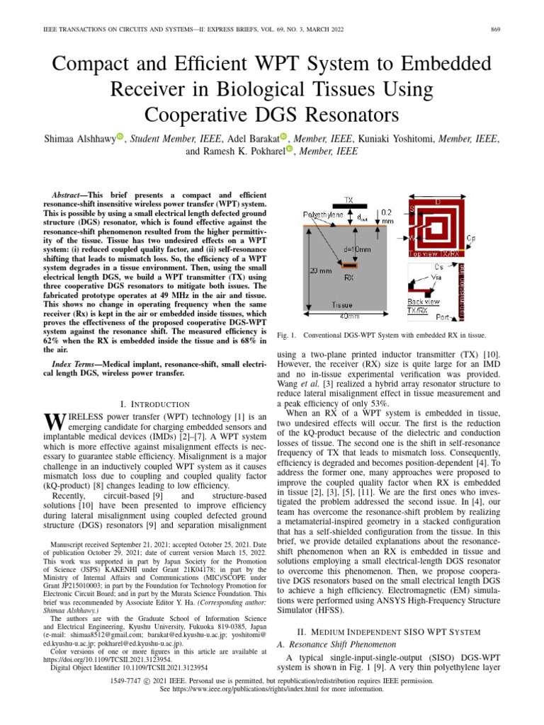 Compact and Efficient WPT System To Embedded Receiver in Biological Tissues Using Cooperative ...